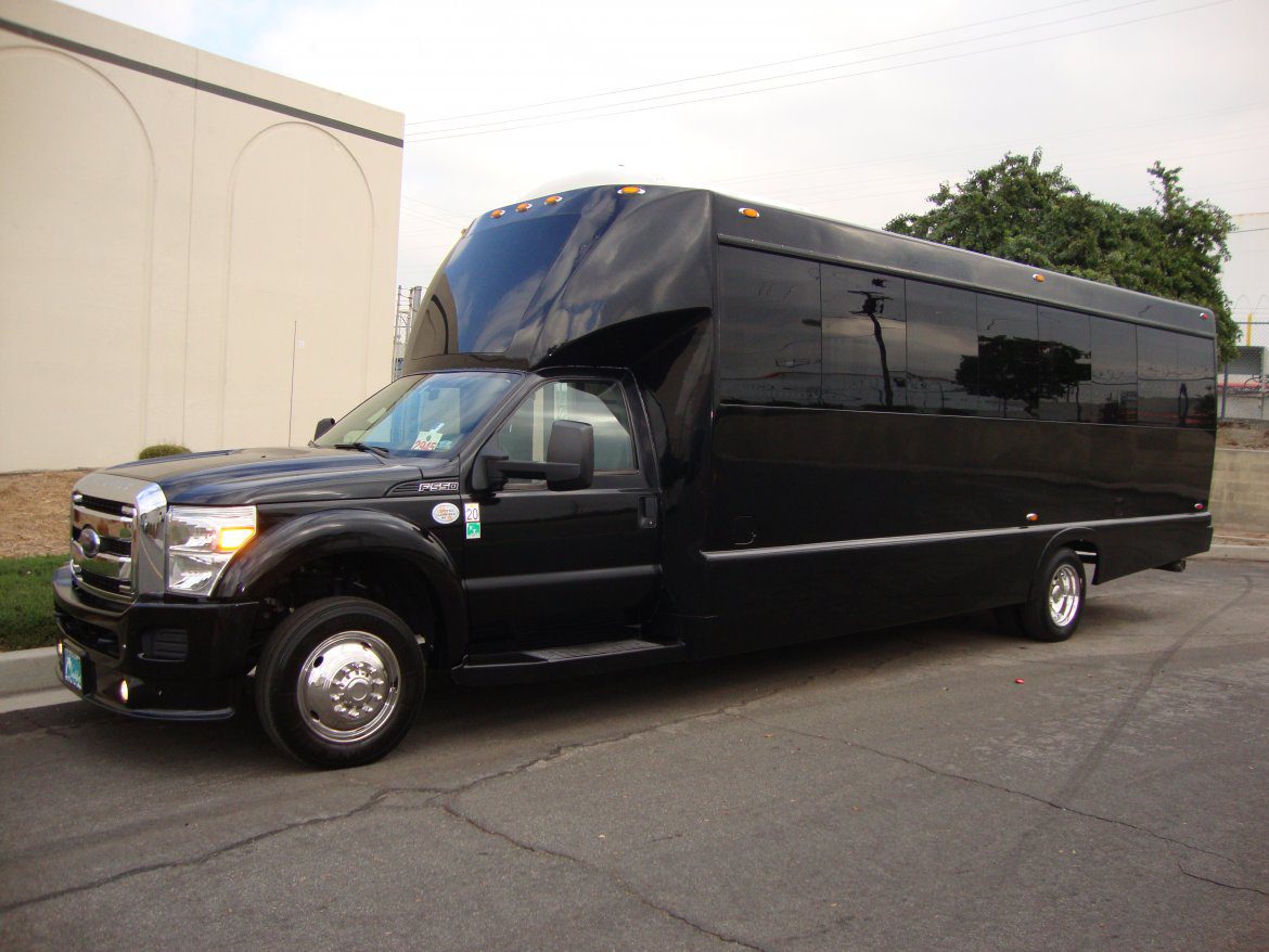 24-28 F550 Executive Coach Bus Black - Dulles Limousine